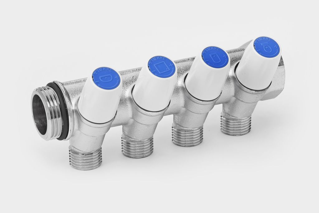 CHROME-PLATED BRASS MANIFOLDS | Fibo