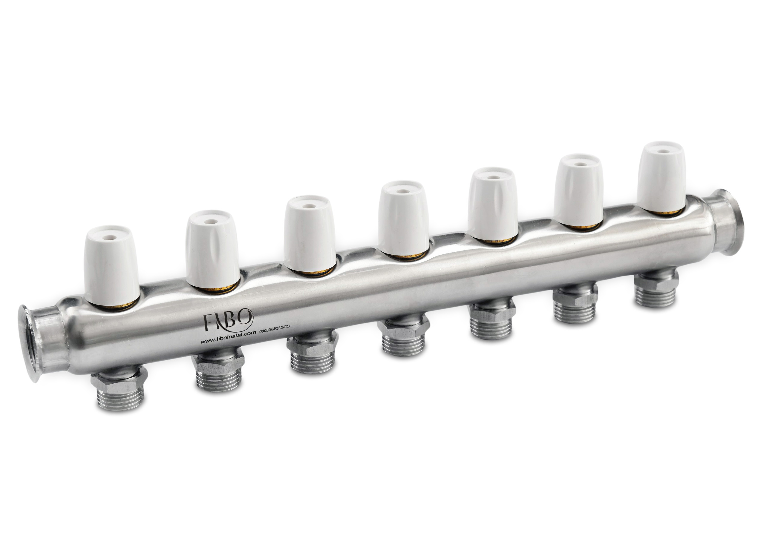 Stainless steel water manifold INOX HOME series 3/4″ x 3/4″ 7 ways | Fibo