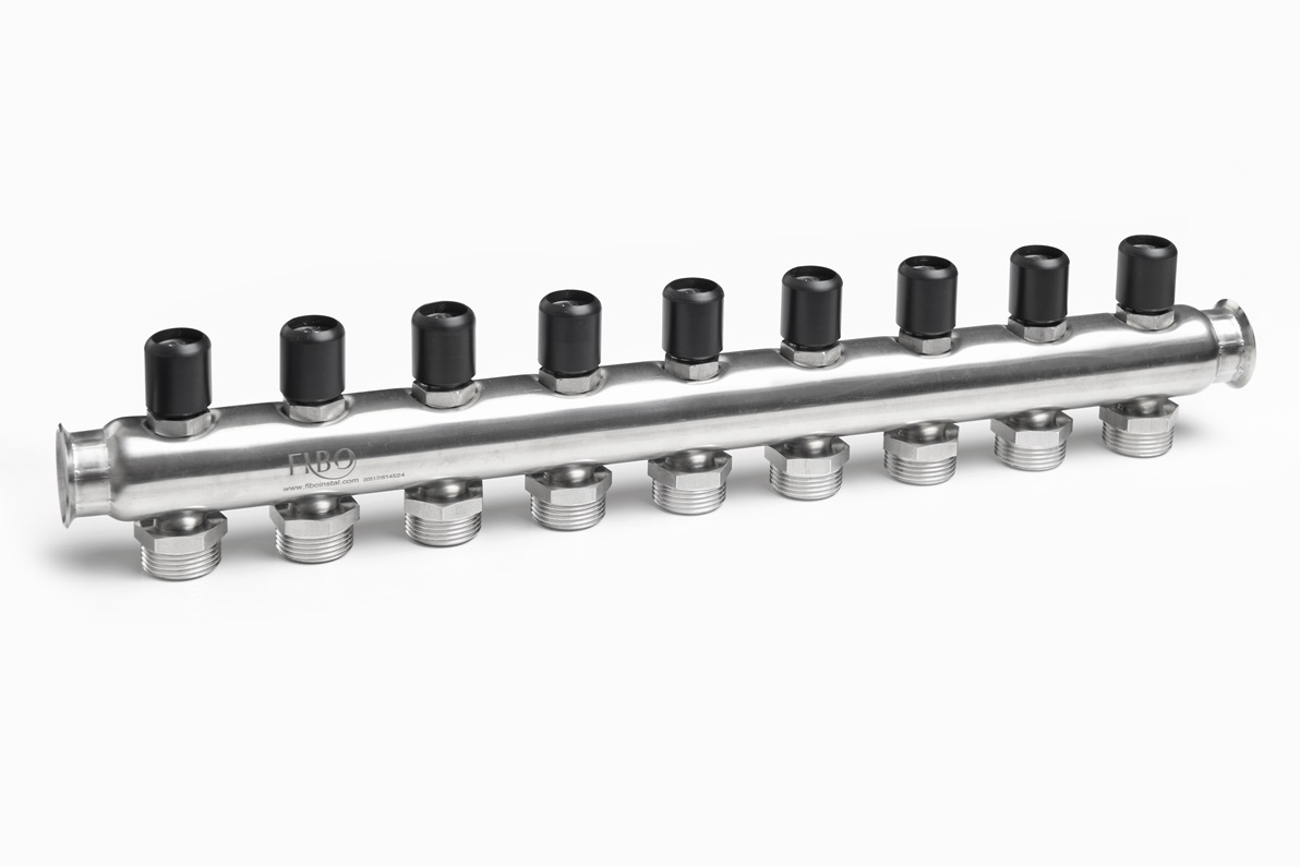 Stainless steel water manifold 3/4″ x 3/4″ 9 ways INOX HOME series S